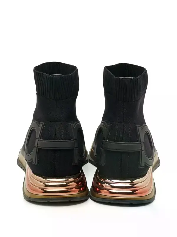 FERRAGAMO Gardena High-top Sneakers With Gancini Logo