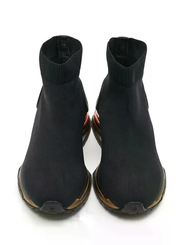 FERRAGAMO Gardena High-top Sneakers With Gancini Logo