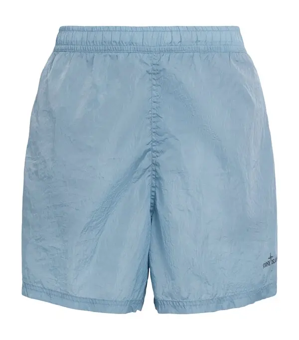 Stone Island Water-reactive Faded Camouflage Shorts - Blue