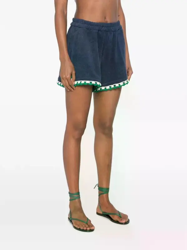 TERRY PUESTO Crochet-trimmed Terry Shorts