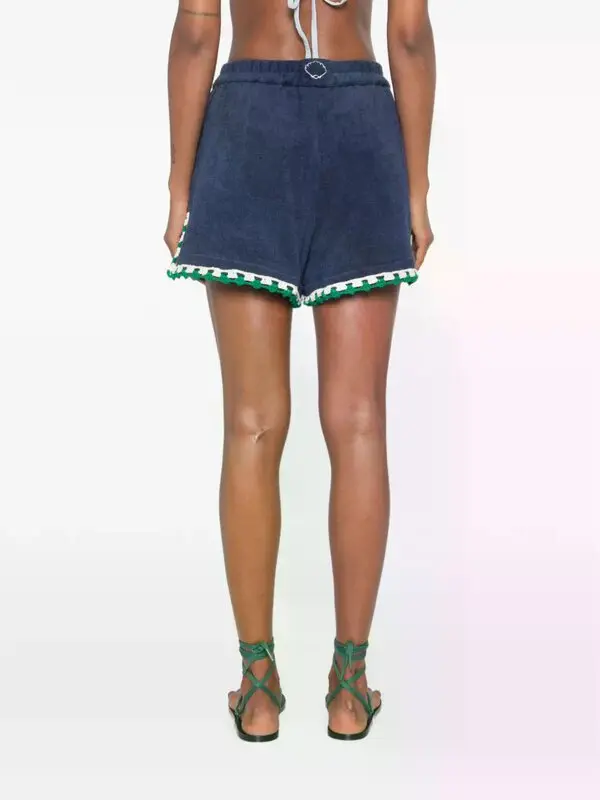 TERRY PUESTO Crochet-trimmed Terry Shorts