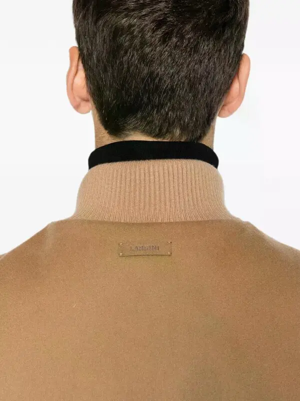LARDINI Button-up Ribbed-trim Jacket