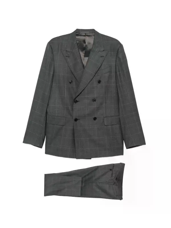 Caruso Check Double-breasted Suit