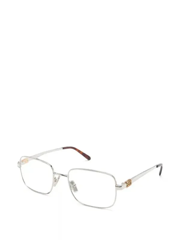 Miu Miu Square-frame Glasses With Logo Plaque