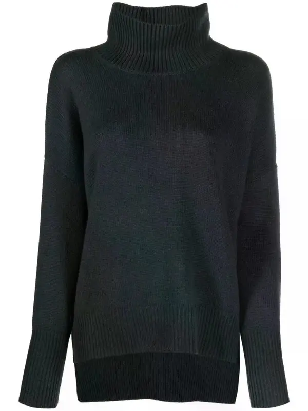 LISA YANG Funnel Neck Cashmere Jumper - Grey