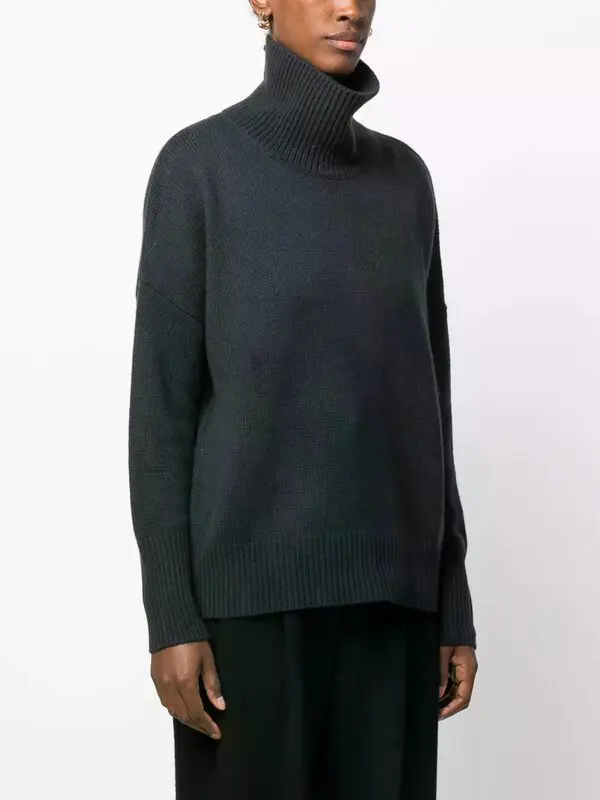 LISA YANG Funnel Neck Cashmere Jumper - Grey