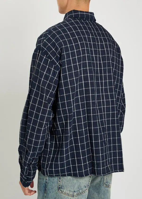 WON HUNDRED Maza Checked Cotton-blend Shirt