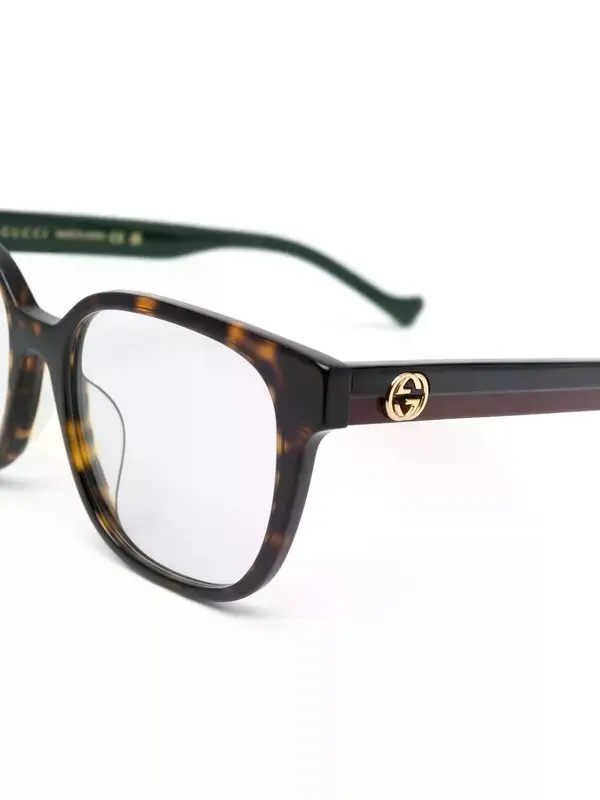 Gucci Tortoiseshell Square-frame Glasses