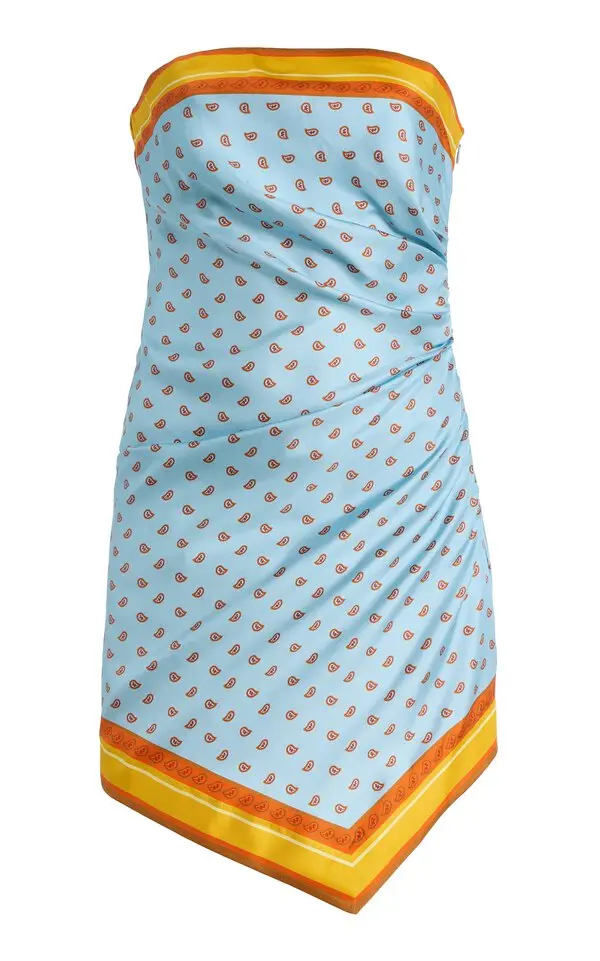 Christopher Esber La Isla Bandana-print Silk-twill Scarf Mini Dress - Multi