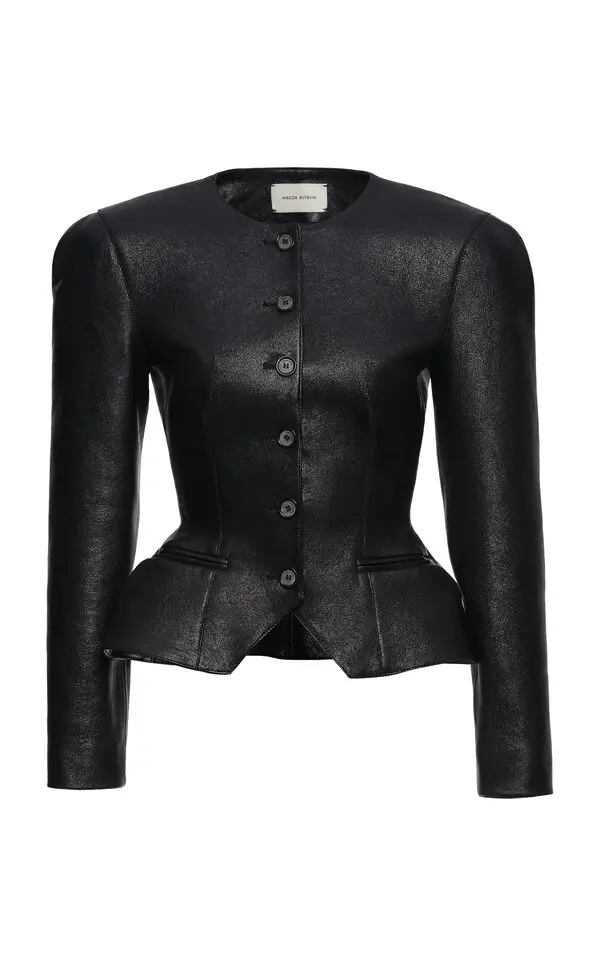 Magda Butrym Structured Sheep Leather Jacket
