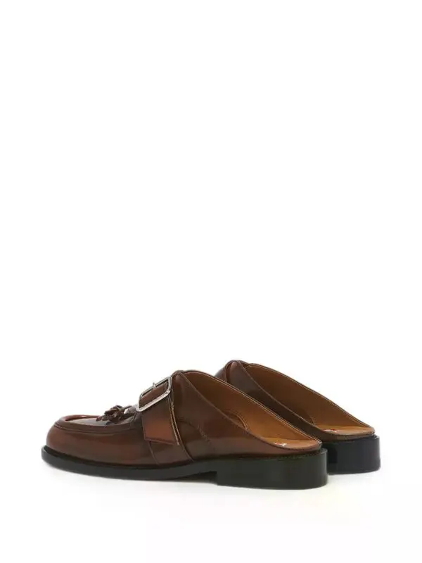 Marni Leather Buckle Sabot Mules