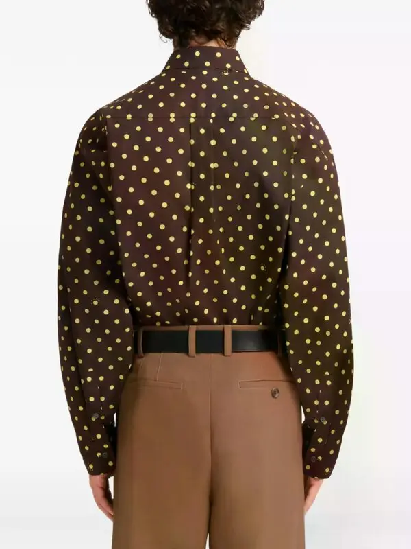 Marni Poplin Shirt With Polka Rhythm Print