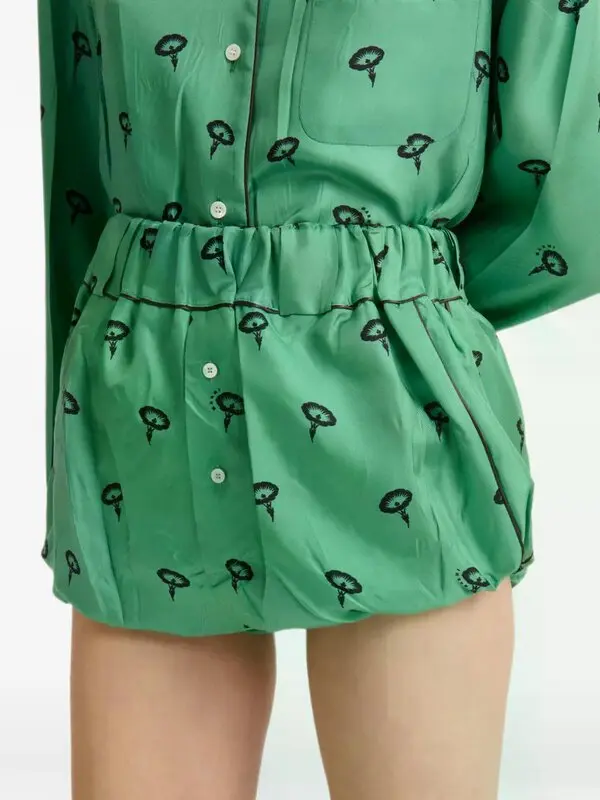 Marni Silk Twill Bloomers With Floral Print