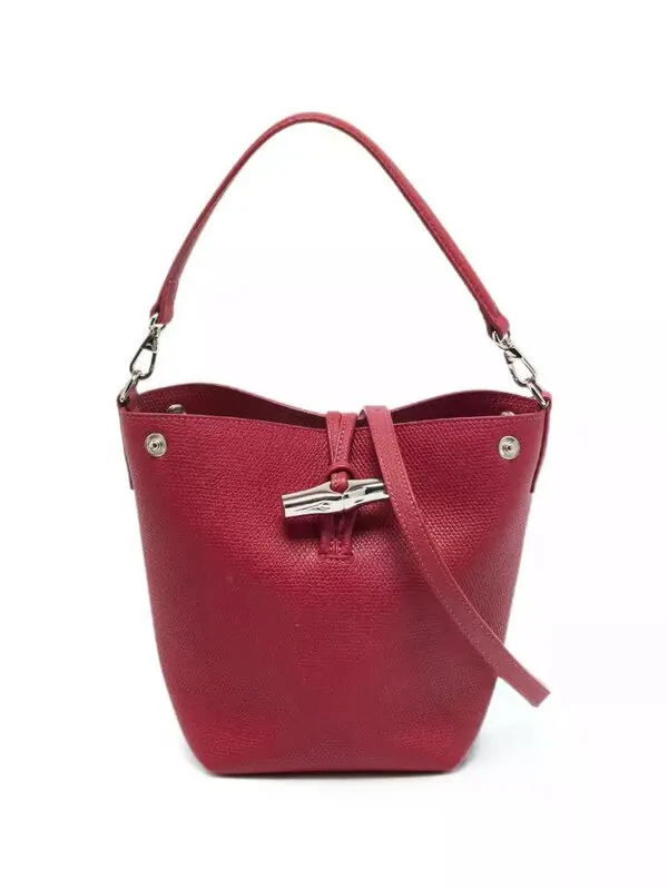 Longchamp Le Roseau Leather Bucket Bag