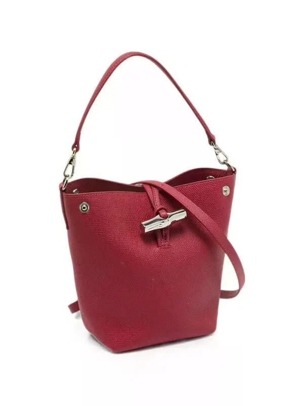 Longchamp Le Roseau Leather Bucket Bag