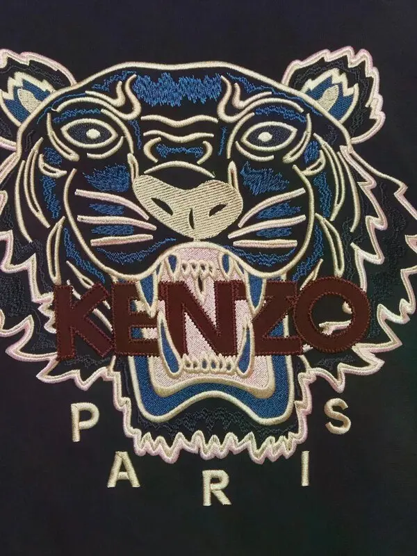 Kenzo Tiger Embroidered Crepe Sweatshirt