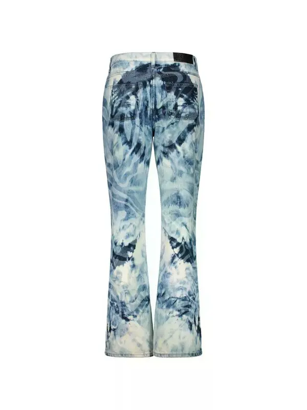Alberta Ferretti Tie & Dye Flared Jeans