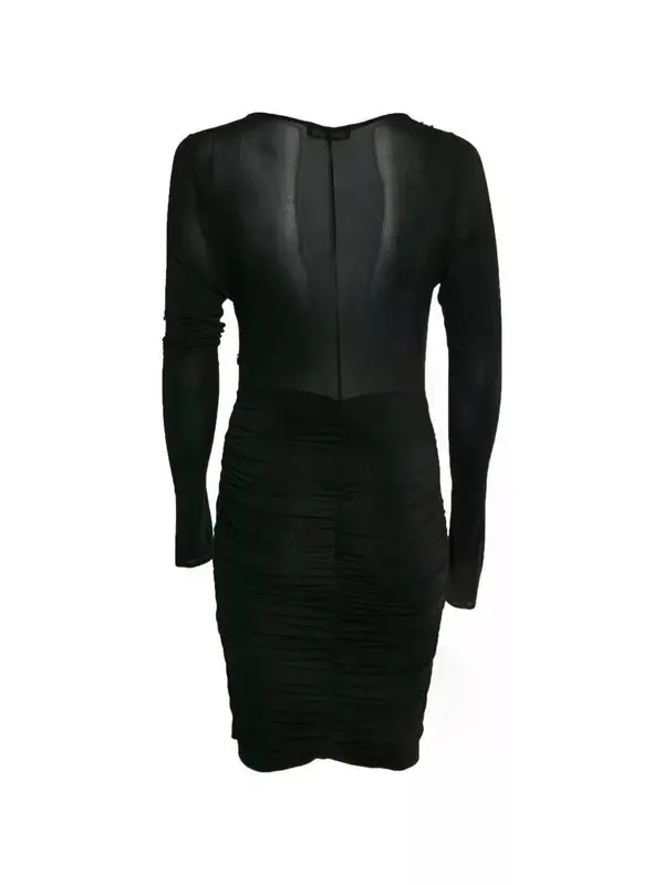 Roland Mouret Ruched V-neck Mini Dress - Black