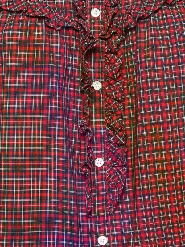 Polo Ralph Lauren Ruffle-trim Plaid Shirt
