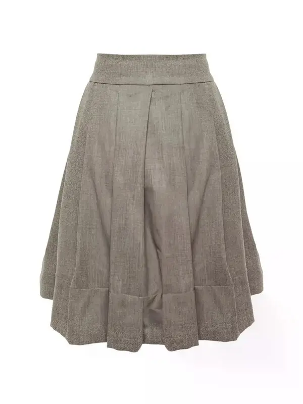 Celine Pleated Mini Skirt - Grey