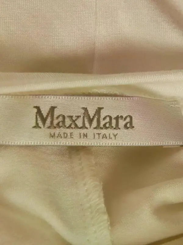 Max Mara Cream Jersey Crew Neck T-shirt 3/4 Sleeve