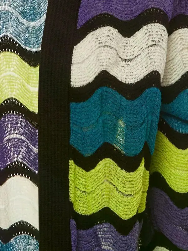 Missoni Chevron Knit Open-front Cardigan