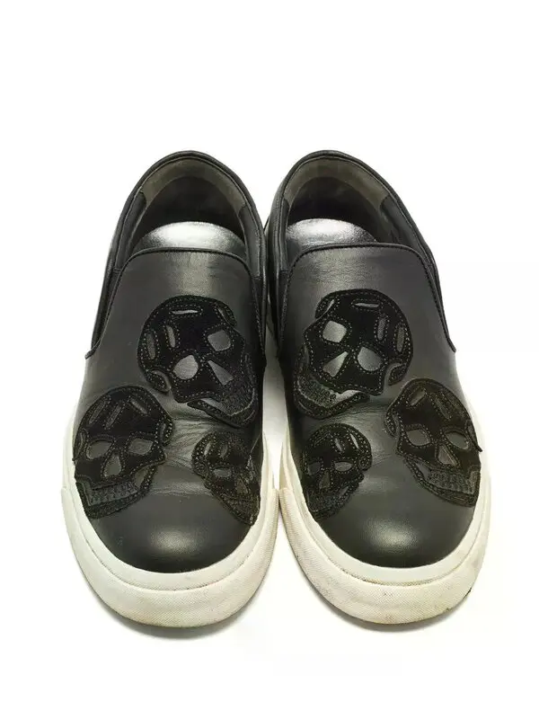 Alexander McQueen Skull Leather Slip-on Sneakers