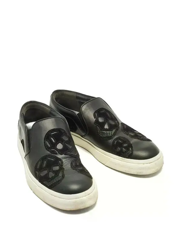 Alexander McQueen Skull Leather Slip-on Sneakers