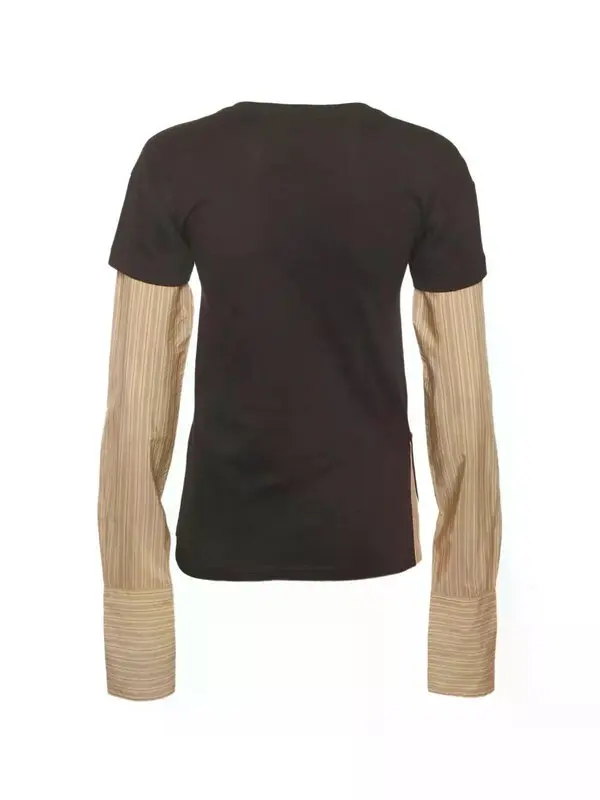 Dries Van Noten Striped Sleeve Layered Top