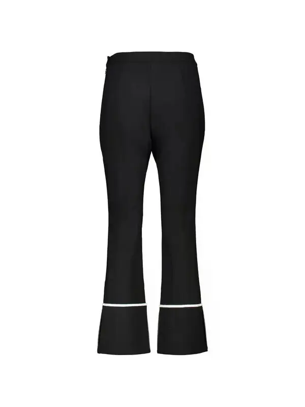 ELLERY Contrast-trim Flared Trousers - Black