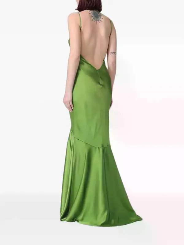 Elisabetta Franchi Satin Maxi Dress