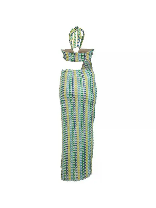 GIZEM PARÇALI Crochet-knit Maxi Dress