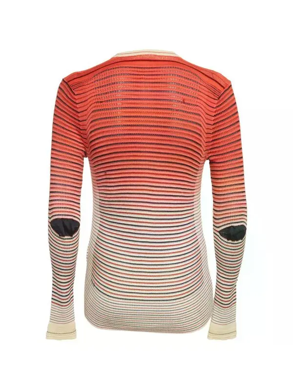 Sonia Rykiel Paris Striped Long-sleeve Sweater With Lace-up Detail