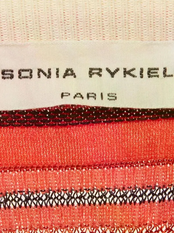 Sonia Rykiel Paris Striped Long-sleeve Sweater With Lace-up Detail