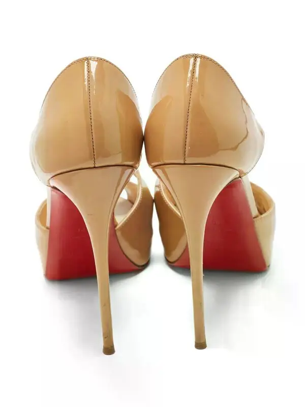 CHRISTIAN LOUBOUTIN Patent Leather Peep-toe Pumps