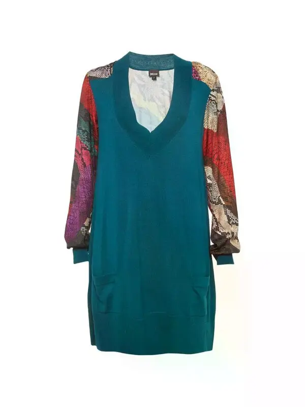 Just Cavalli Snake-print Knit Sweater