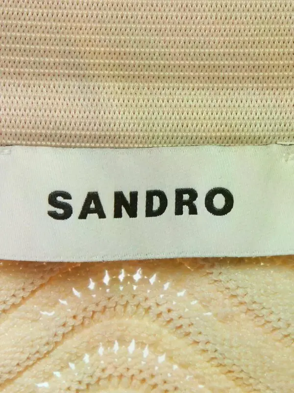 Sandro Textured-knit Scalloped-hem Mini Skirt