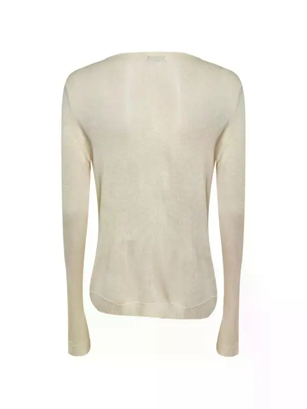 Moschino Cream Floral Appliqué Cardigan