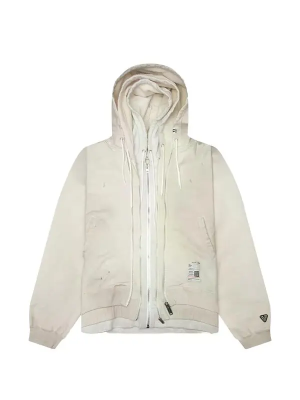 Mihara Yasuhiro Distressed Zip-up Hoodie