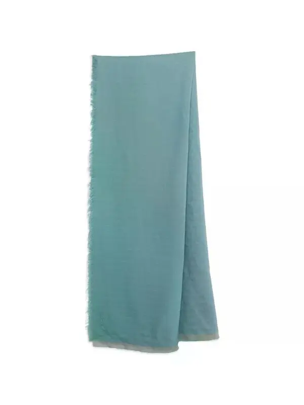 Loro Piana Stripe-pattern Fringed Scarf - Blue