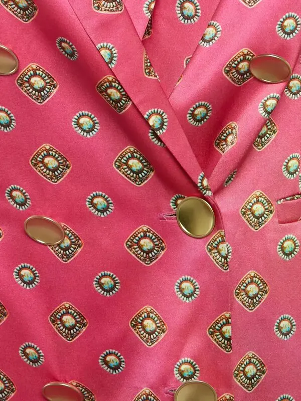 L'Agence Colin Print Silk Blazer