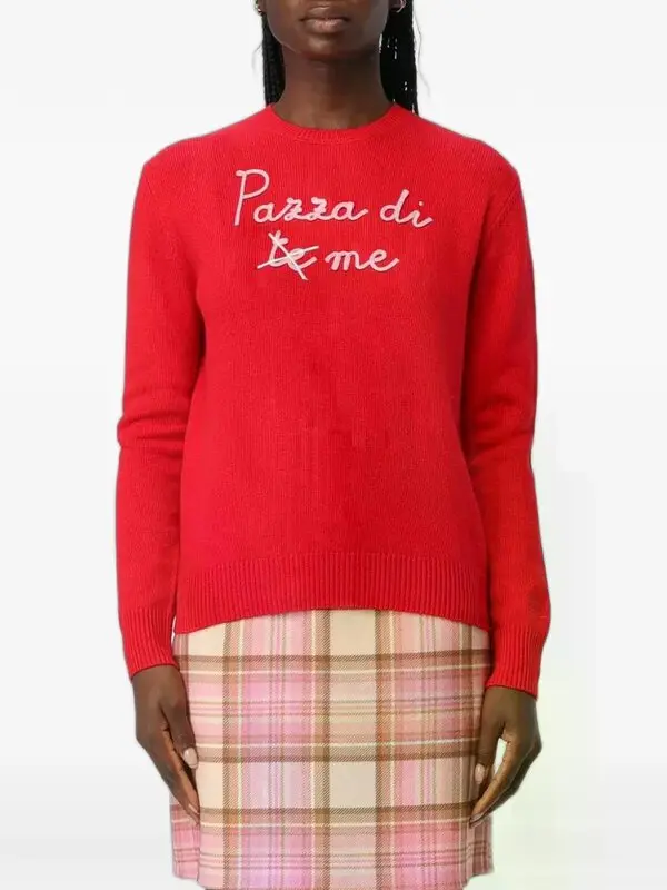 MC2 SAINT BARTH Embroidered Crew Neck Sweater