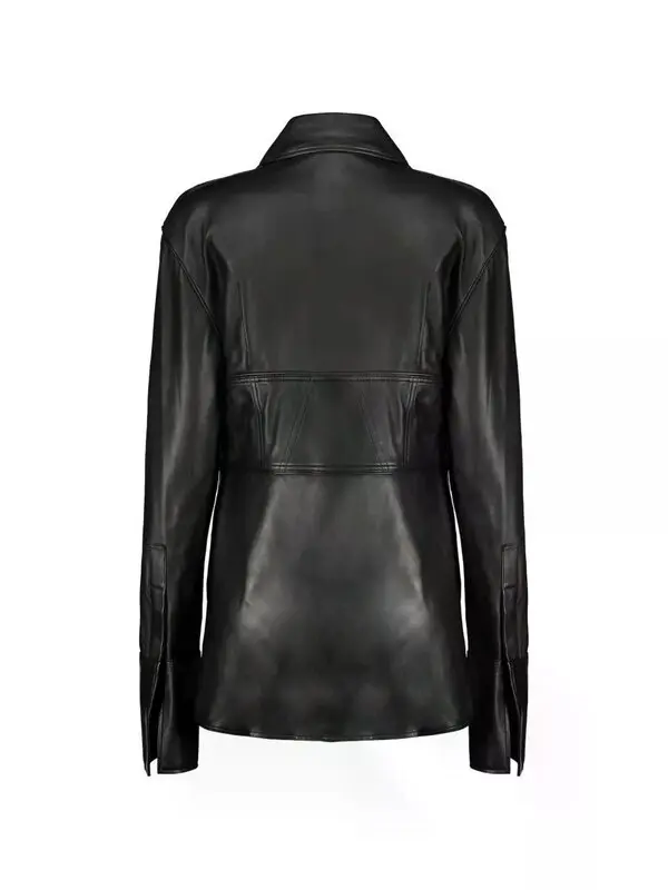 ELLERY Panelled Calf Leather Shirt