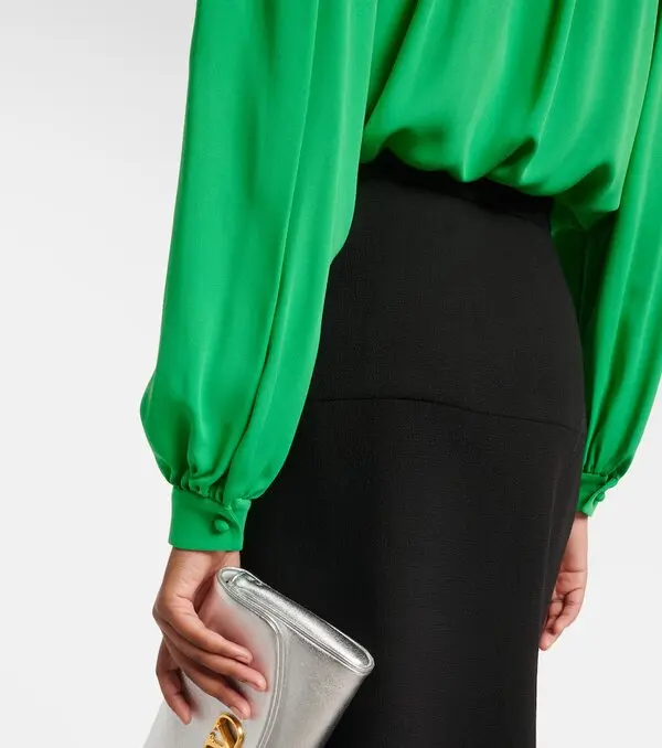 Valentino Garavani Silk Georgette Tie-neck Blouse