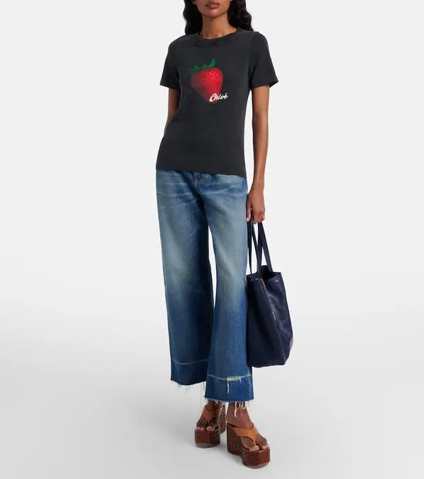 Chloé Cropped Wide-leg Jeans