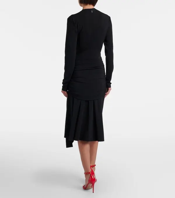 FERRAGAMO Draped Jersey Midi Dress