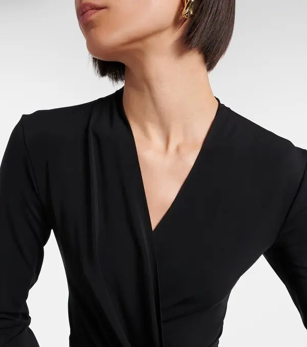 FERRAGAMO Draped Jersey Midi Dress