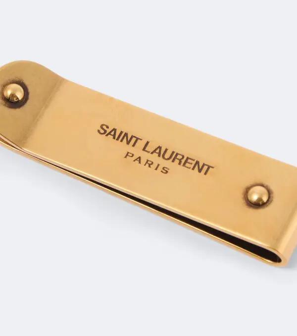 Saint Laurent Leather-trimmed Bill Clip