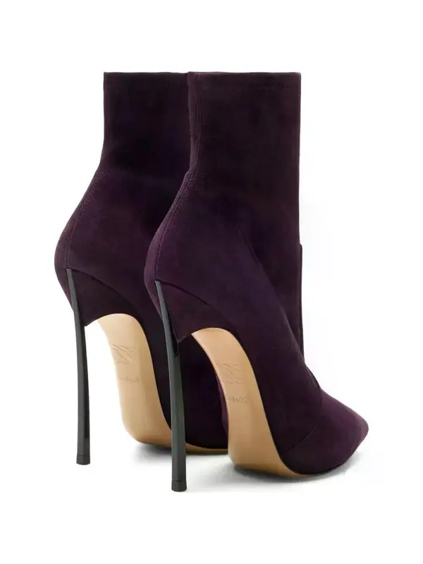 Casadei Blade Pointed-toe Ankle Boots - Purple
