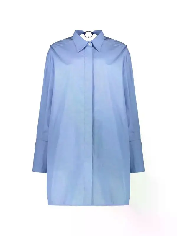 ELLERY Ring Detail Long Sleeve Shirt - Blue